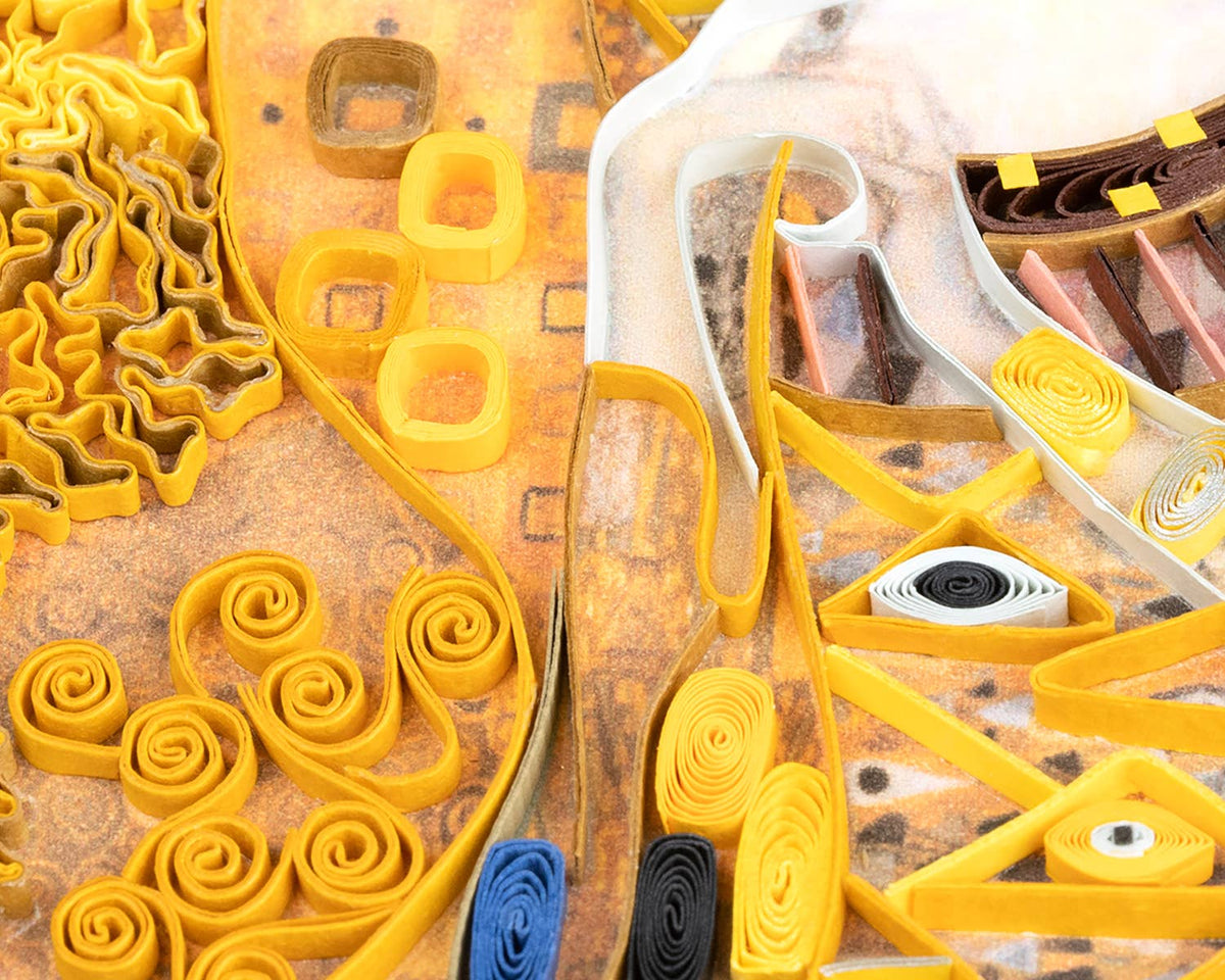 Quilling Card - Artist Series - Quilled Lady in Gold, Klimt Greeting C ...