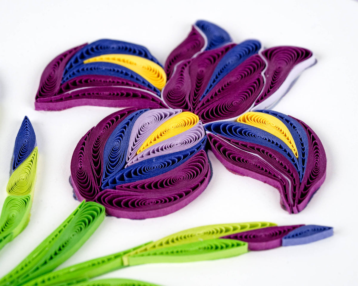Quilling Card - Quilled Iris Greeting Card – Koertens