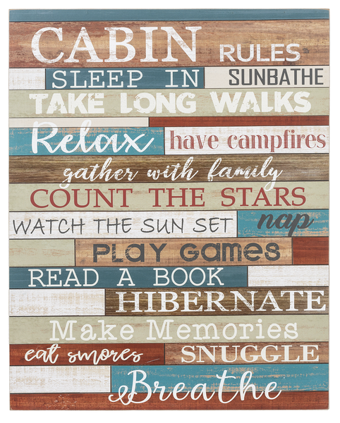 Cabin Rules Sign – Koertens
